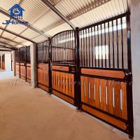 China Hot Selling Classic European Style Bamboo Infill Luxury Horse Stables With Swivel Feeder 10ft 12ft Customized Size for sale