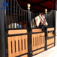 China Luxury Design Stable Front Partitions Bamboo And Wood Filling Horse Equipment for sale