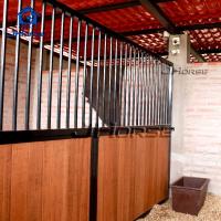 China Luxury Design Stable Front Partitions Bamboo And Wood Filling Horse Equipment for sale
