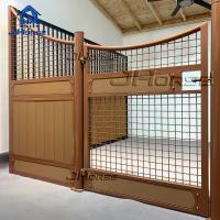 China Customizable Horse Stable Front Panel Bamboo Pine Wood Door Design Equestrian Supplies for sale
