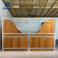 China Powder Coated Horse Stable Panels Durable Wood Board Fencing For Equestrian for sale