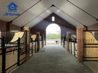 China Custom Size European Horse Stalls Prefab Horse Stables 3.5x2.2m Galvanized Safety Foot Lock for sale