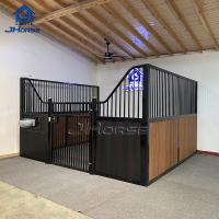 China Customizable Bamboo And Wood Filling Barn Stall Fronts Waterproof Horse Stable Front Panel With Feeder for sale