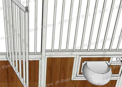 China Design Prefab Steel Horse Stall Panels Middle Walls Infill Bamboo Wood for sale