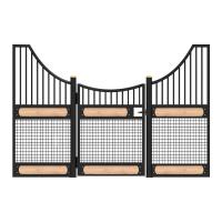 China Standard Size 12*12ft Front And Side Panel European Horse Stalls for sale