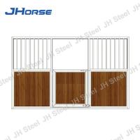 China Bamboo Wood Luxury Horse Stall Fronts , Horse Stable Stall Sliding Door for sale