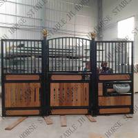 China Painting Steel Black Powder Coated Bamboo Portable Horse Stables for sale