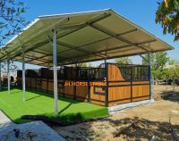 China portable durable bamboo pine horse stall stables size 3.5m for horse for sale