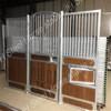 China Mobile Swing Door 14ft Horse Stall Fronts Black Powder Coating for sale