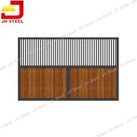 China Mobile Swing Door 14ft Horse Stall Fronts Black Powder Coating for sale