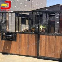 China Sliding Door Temporary Prefabricated Horse Stall Fronts 3.65x3.65m for sale