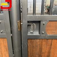 China Black Powder Coating Horse Stall Fronts Corrosion Resistant With Feeder for sale