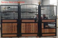 China Black Powder Coated Bamboo Pine Q235 Horse Stall Fronts for sale
