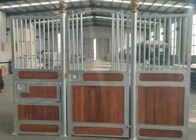 China Galvanized Silver Steel Metal Frame Horse Stall Front Heavy Duty for sale