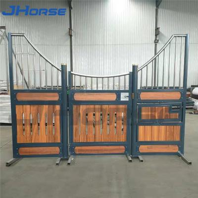 China Barn Anthracite Portable Wooden Horse Stable Door 10ft 12ft With Hay Door for sale