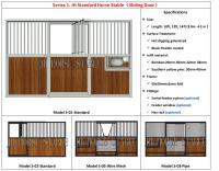 China Sliding Door And Swivel Feeder Priefert Horse Stall Front Custom Size for sale