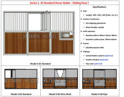 China Sliding Door And Swivel Feeder Priefert Horse Stall Front Custom Size for sale