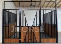 China Easy Feeding System Dark Color Horse Stall Fronts For Pony for sale