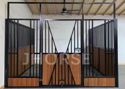 China Easy Feeding System Dark Color Horse Stall Fronts For Pony for sale