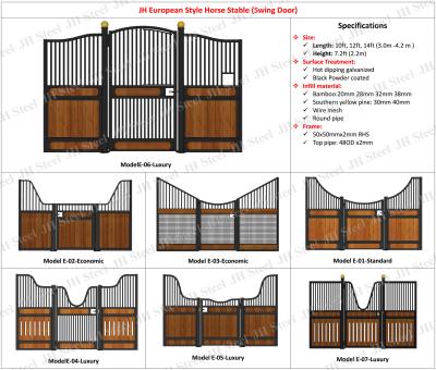 China Metal Material Luxury Hdg Portable Horse Stalls Safety Galvanized Heavy Duty for sale