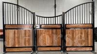 China Customized Size 14 Foot Horse Stall Fronts Infill Bamboo Steel Frame for sale