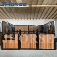 China Customized Size 14 Foot Horse Stall Fronts Infill Bamboo Steel Frame for sale