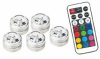 China Outdoor Waterproof LED Pool Light RGB Remote Tea Lights LED 3pcs RGB2835 for sale