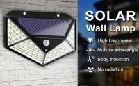 China Outdoor Solar Powered LED Light 100LED ABS 1200Mah Lithium 18650 Solar Powered Led Garden Lights for sale