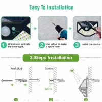China Outdoor Solar Powered LED Light 100LED ABS 1200Mah Lithium 18650 Solar Powered Led Garden Lights for sale