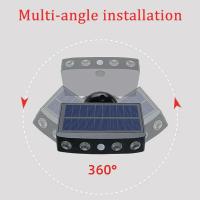China 14x11x3cm Solar Powered Waterproof Outdoor Lights IP65 Solar Sensor Light PC+ABS 4pcs LED 4W 5V 300ma for sale