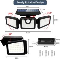 China IP44 Solar Powered LED Light 70SMD High Power Solar Garden Lights Hot Waterproof Outdoor Multi Angle LED Wall Lamp for sale