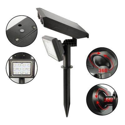 China 12LED Solar Powered LED Light ABS 1500mah 18650 Lithium Battery 21.5x13.5x8.5cm for sale