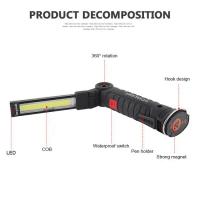 China 360 Deg Free Rotating 3W COB Portable Magnetic Lights Torch 200 Lumen for sale