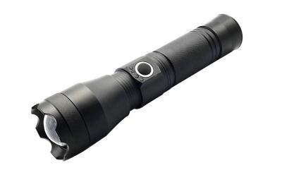 China 10W LED Flashlight Aluminum P50 18650 Lithium Battery 4.3x16.6(18.4)Cm 800lm Rechargeable LED Flashlight Torch for sale