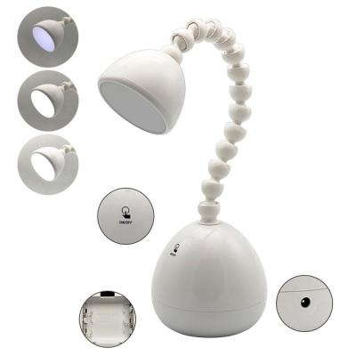 China Nursery Battery Operated Night Light LED Flexible Table Lamp 3W COB 3W SMD 4xAAA 10x10x38.5cm for sale