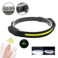 China Bluetooth COB LED Headlamp 25x3x1.5cm 106G Silicone ABS Lithium 102540 1200MAh for sale