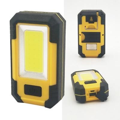 China TPR ABS PC Rechargeable LED Work Light 110x65x35mm Rechargeable Handheld Work Light  195g 2pcs 18650 Lithium 1600mAh for sale