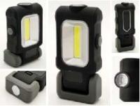China Mini Portable LED Work Lights Battery Operated ABS Black With Rubber Painting 3W COB for sale