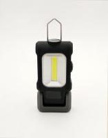 China Mini Portable LED Work Lights Battery Operated ABS Black With Rubber Painting 3W COB for sale