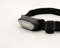 China Silicone Rechargeable COB LED Headlamp Black 1x2W 2XAAA for sale