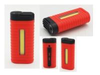 China Mini Handheld LED Work Light 4.4x9.5x2.4cm 1W LED On Head 3W COB On Body 45g 3AAA ABS for sale