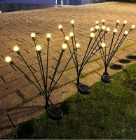 China Solar Powered Outdoor Lights 2V 80mA Swaying Solar Garden Firefly Lights  Firefly Lights With for sale