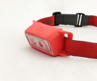 China SMD COB LED Headlamp Silicone Headlamp Red 2xLED 45lm 6M 3AAA LED Light Source for sale