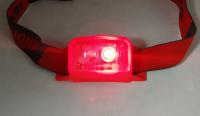 China SMD COB LED Headlamp Silicone Headlamp Red 2xLED 45lm 6M 3AAA LED Light Source for sale