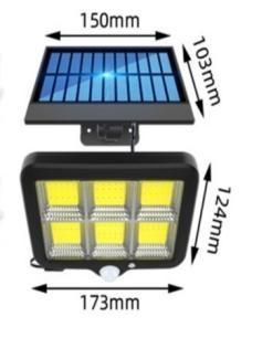 China 6 COB Solar Flood Light ABS PS 1200mAh Lithium 18650 Battery 520g for sale