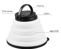 China IP65 Outside Solar Folding Camping Light Solar / USB Foldable Lantern Light for sale
