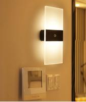 China Acrylics Metal Rechargeable LED Wall Light With PIR Motion Sensor for sale