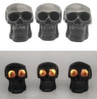 China 7*8.7*8.1cm  Wax Skull LED Gift Light With CR2032 Button Cell Battery for sale
