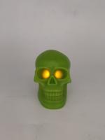 China 3pk-Green Wax Plastic Skull LED Light 8*11*10cm CR2032 Button Cell Battery for sale
