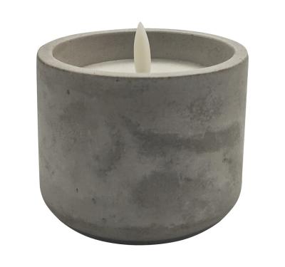 China Christmas Halloween Cement LED Candle Light 10*10*7.8(9.2)Cm 485g for sale